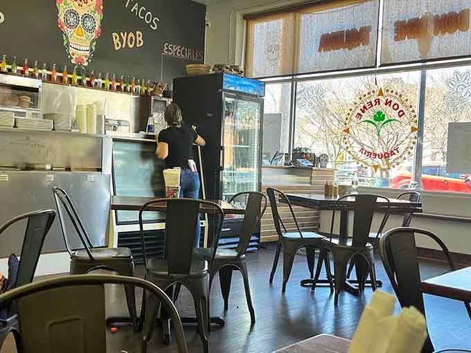 The open kitchen lets you watch the magic happen, where skilled hands transform fresh ingredients into your upcoming favorite meal.