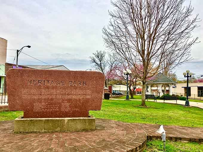 Heritage Park's monument stands as a reminder that every small town has stories worth preserving and celebrating.