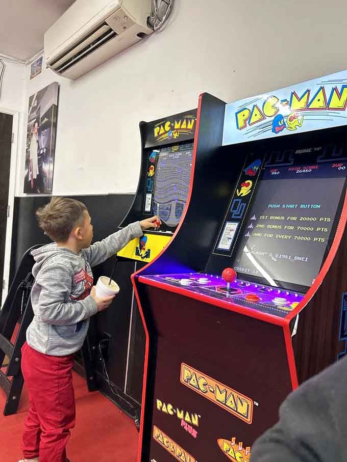 Pac-Man and milkshakes: proof that some combinations transcend generations and never go out of style or relevance.