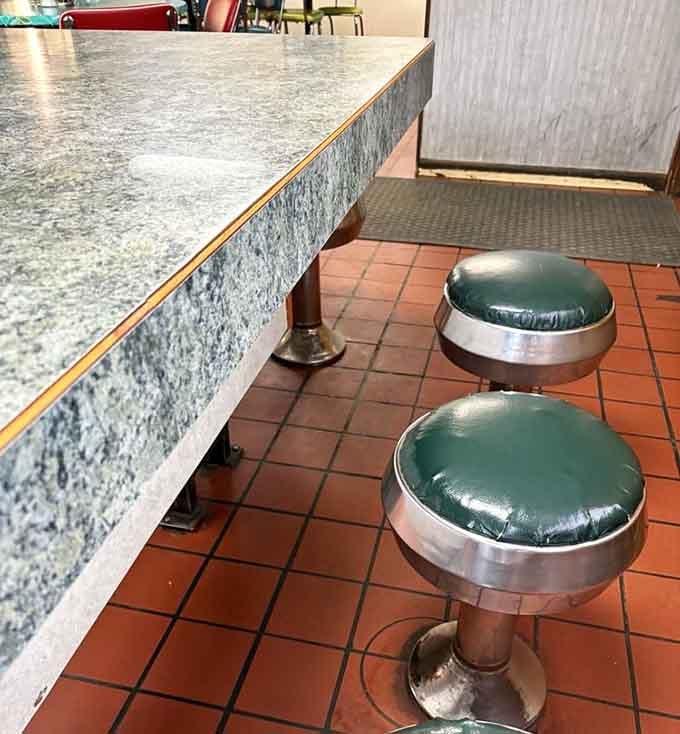 Counter seating where you can watch the magic happen and probably make a few new friends along the way.