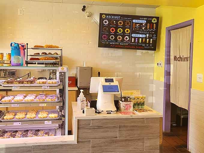 Order here, where menu boards and display cases work together to make decision-making delightfully difficult for customers.