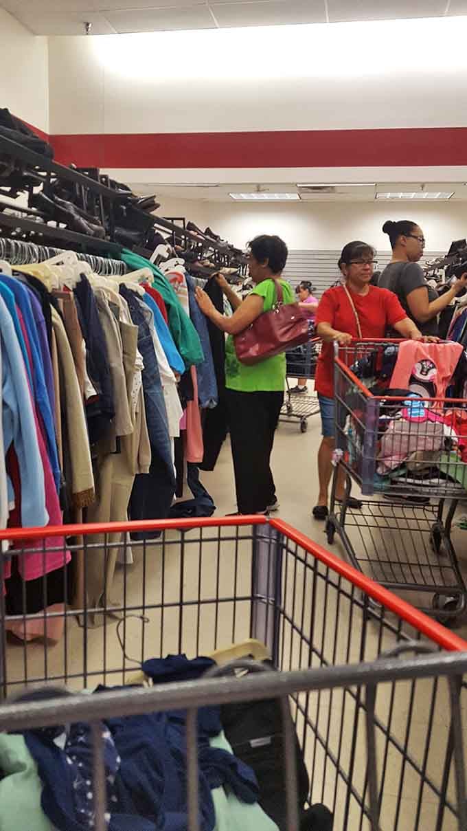 Serious shoppers navigate these aisles with the focused determination of contestants on a game show hunting for prizes.