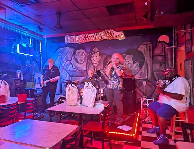 Live blues transforming dinner into an experience, because great ribs deserve an equally great soundtrack.