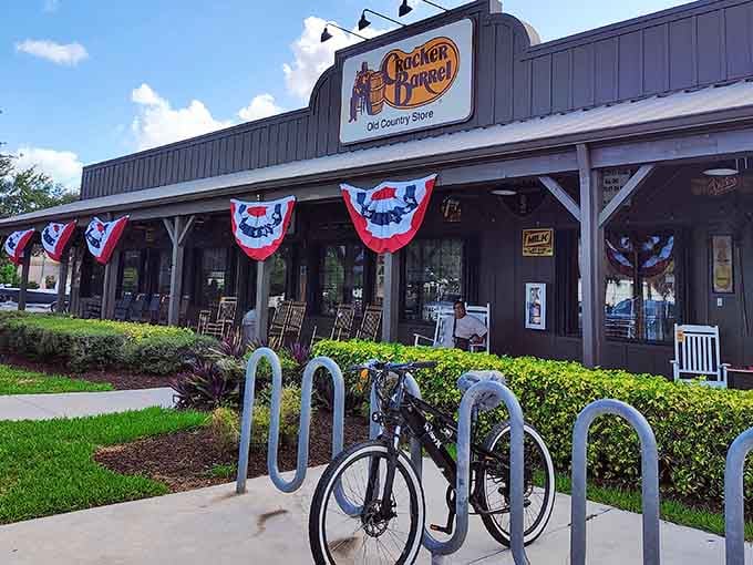 Cracker Barrel's front porch rockers invite you to sit, relax, and remember when life moved at rocking chair speed.