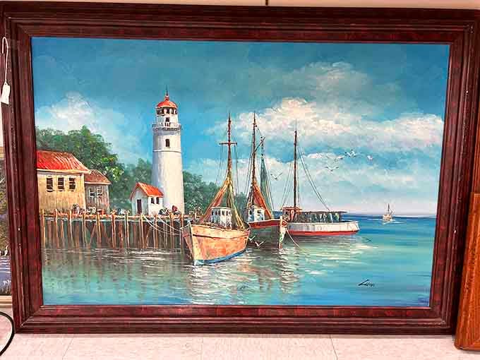 Maritime artwork capturing Florida's coastal heritage with brushstrokes that modern prints just can't replicate authentically.