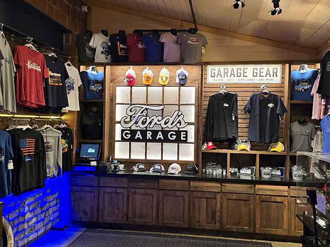 Take home some Ford's Garage gear, because why shouldn't your wardrobe match your favorite restaurant?