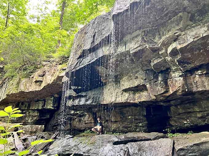 Lodge Falls cascades over ancient rock formations, offering Instagram-worthy views that don't require filters or a trust fund to access regularly.