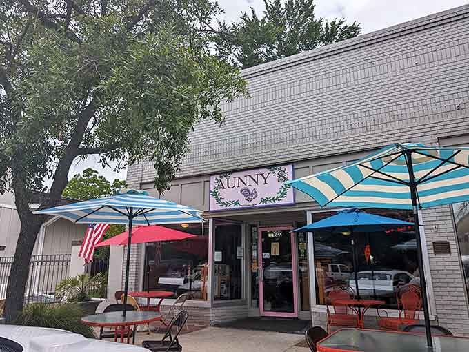 Aunny's colorful umbrellas and outdoor seating suggest someone here understands that dining should always feel like a celebration.