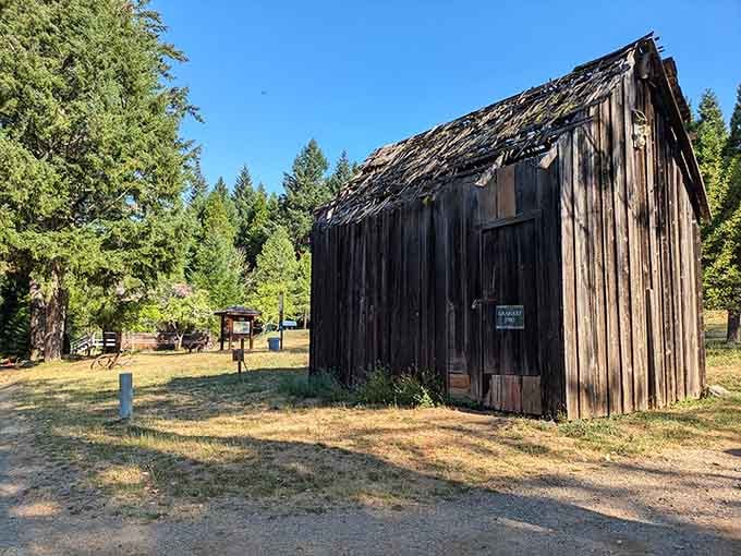 The granary's weathered walls tell stories of harvests past, when storage meant survival through winter months.