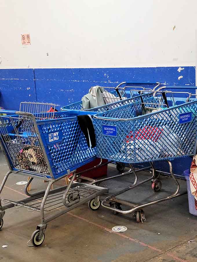 The concrete floors and industrial vibe remind you this isn't boutique shopping but something far more honest.