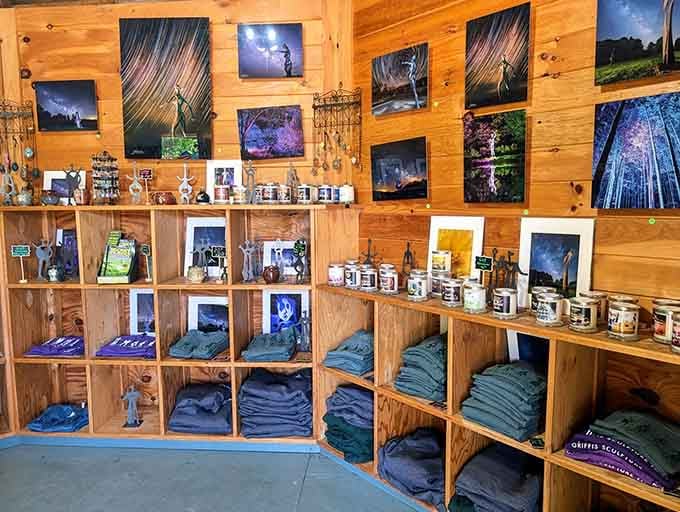 The gift shop offers locally made treasures and park memorabilia, because every adventure deserves a souvenir.