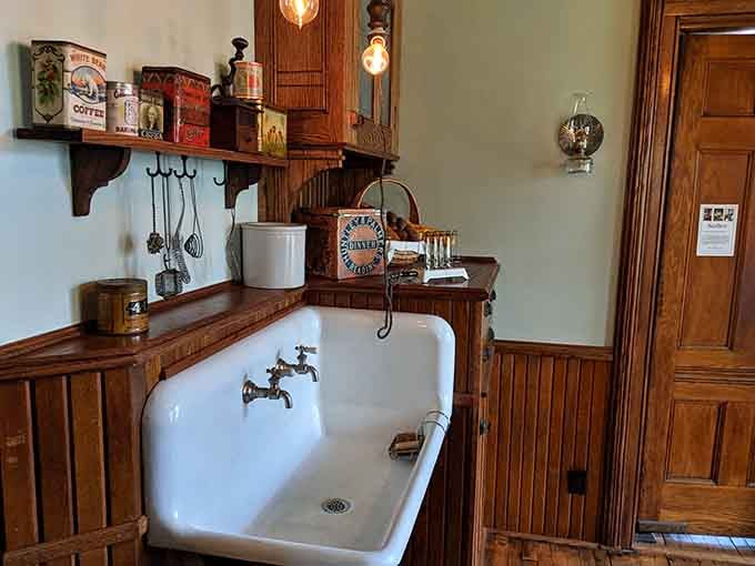 A sink that's survived longer than most modern appliances will, built when quality actually meant something.