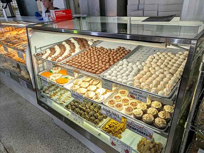 The donut case alone could inspire poetry, or at least some very enthusiastic Instagram posts from happy visitors.