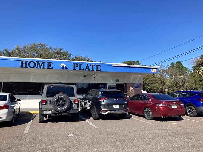 That full parking lot tells you everything you need to know about what awaits inside those unassuming doors.