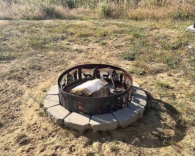 Each campsite comes with its own fire ring, ready for s'mores and storytelling under the stars.