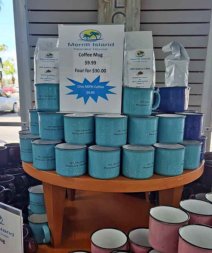 Those colorful enamel mugs stacked like treasures are practically begging to come home with you as souvenirs.