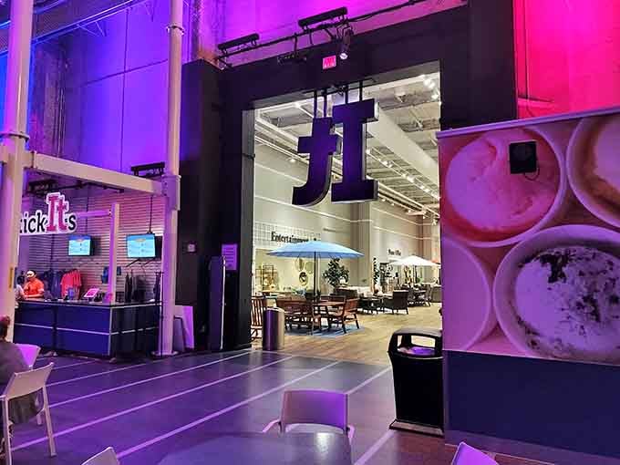 The entrance from the furniture showroom is delightfully surreal, like finding Narnia but with more harnesses and fewer talking lions.