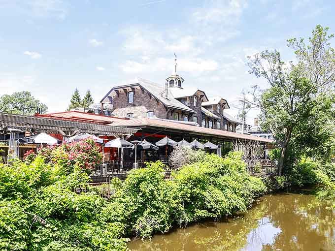 The Station Restaurant sits riverside in a converted train depot, combining waterfront dining with serious architectural character.