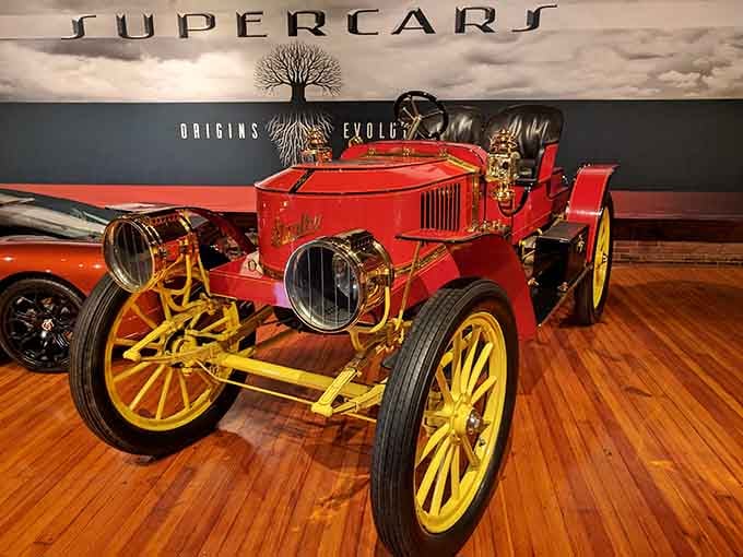Bright red and ready to rumble, this early speedster defined what it meant to live dangerously in style.