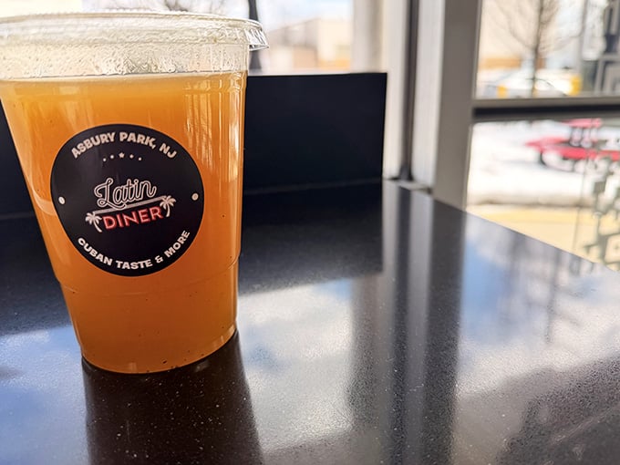 Fresh juice in their signature cup, bringing tropical refreshment to the Jersey Shore one sip at a time.