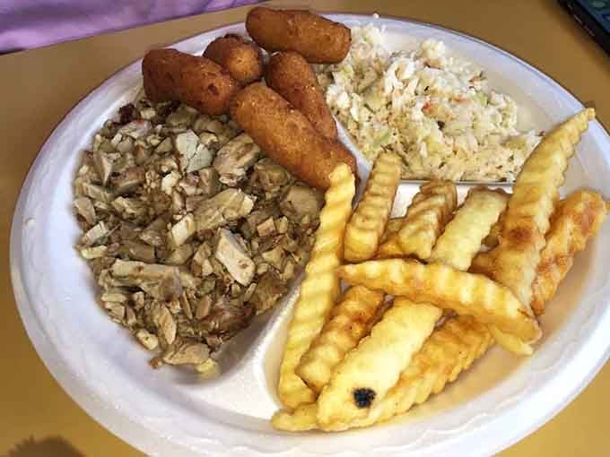 This pork barbecue plate with all the fixings represents everything right about North Carolina's culinary contributions to civilization.