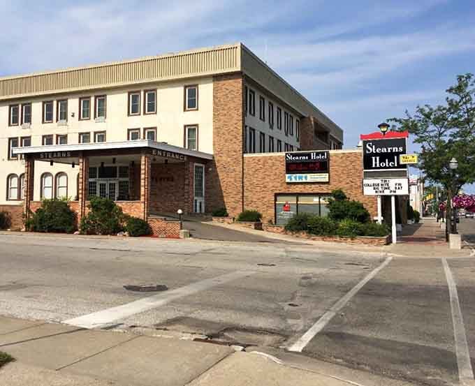 The Stearns Hotel stands ready like it's been welcoming travelers since before anyone invented the word "boutique" for lodging.