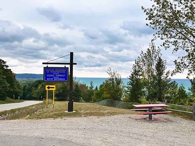 This scenic turnout exists because someone knew you'd need a moment to process all this natural beauty properly.