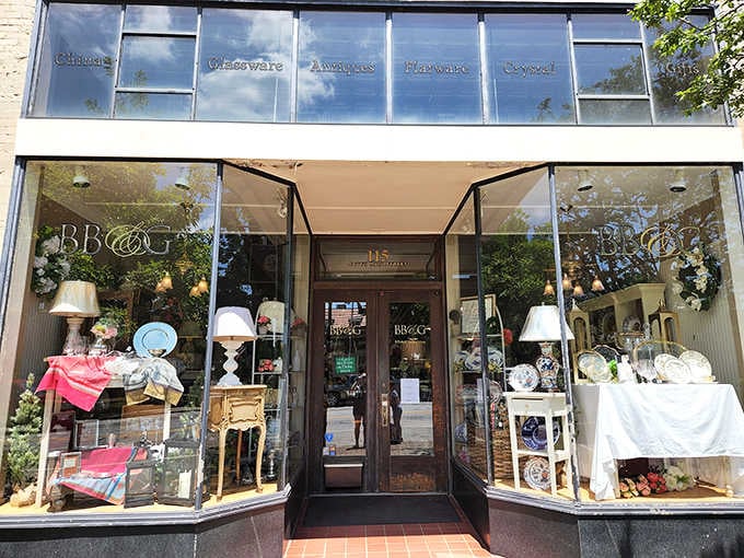 BB&G's storefront windows display the kind of home goods that make decorating feel like actual fun.