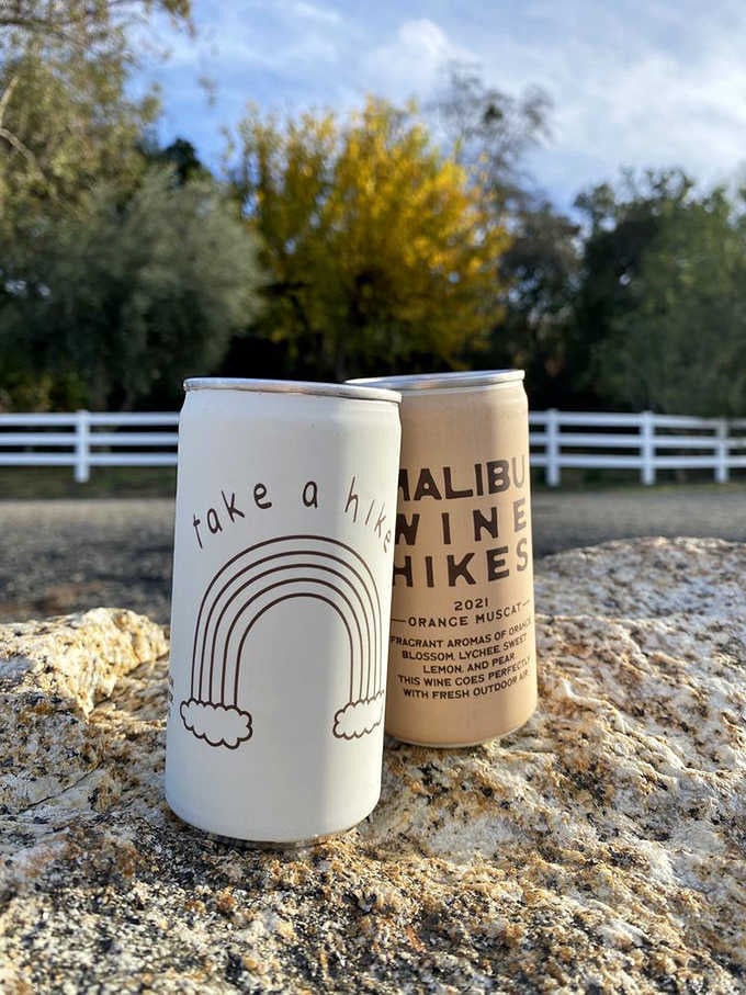 Canned wine with cheerful rainbows proves that good things really do come in convenient, portable packages.