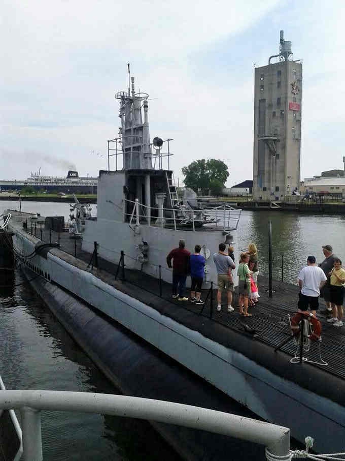 That's the USS Cobia, folks&mdash;a real submarine that saw actual combat and now calls this Wisconsin harbor its permanent home port.