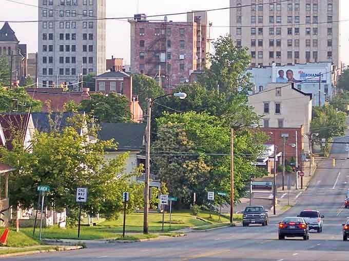 Mansfield's tree-lined streets and historic buildings create the kind of downtown that actually makes you want to park.