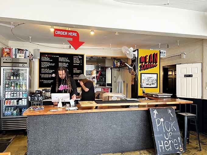 That "ORDER HERE" sign isn't just helpful, it's your last chance to reconsider before committing to sandwich glory.