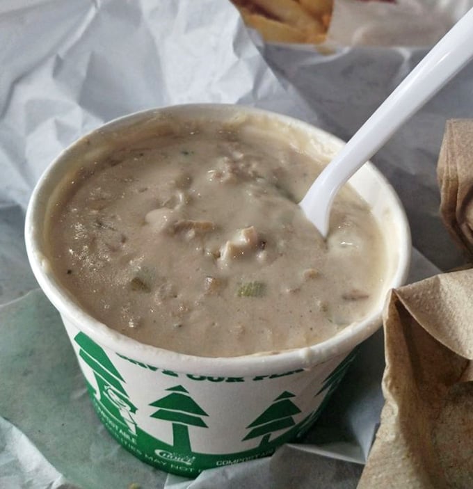 Clam chowder so thick and loaded with clams, your spoon practically stands at attention.