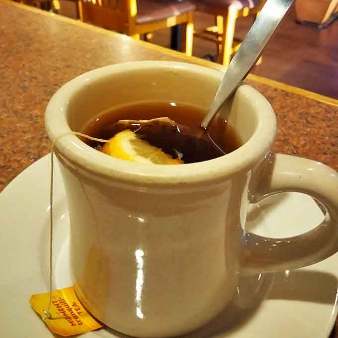 Even the tea gets served with a lemon wedge, because attention to detail matters in every single cup.