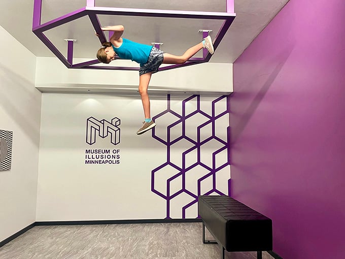 Floating sideways never looked so effortless, though your brain might file a formal complaint about this whole gravity situation.