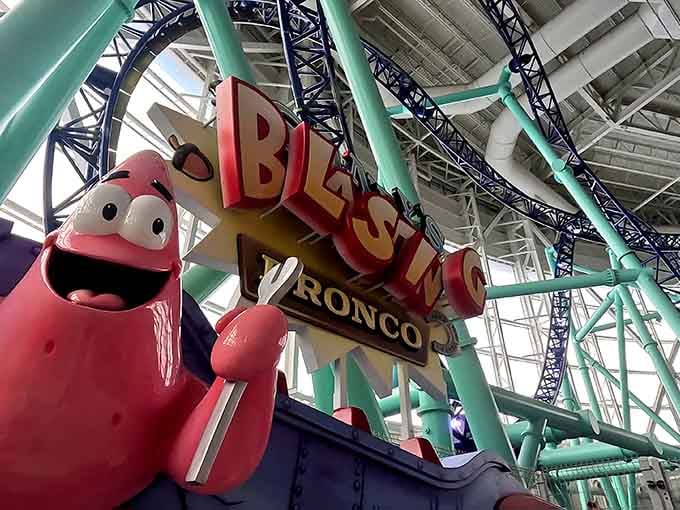 Blasting Bronco with its cheerful mascot promises thrills that'll make your inner child very, very happy.