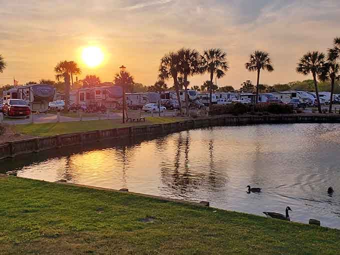 Sunsets over the lake remind you why unplugging from daily life was the smartest decision you made.