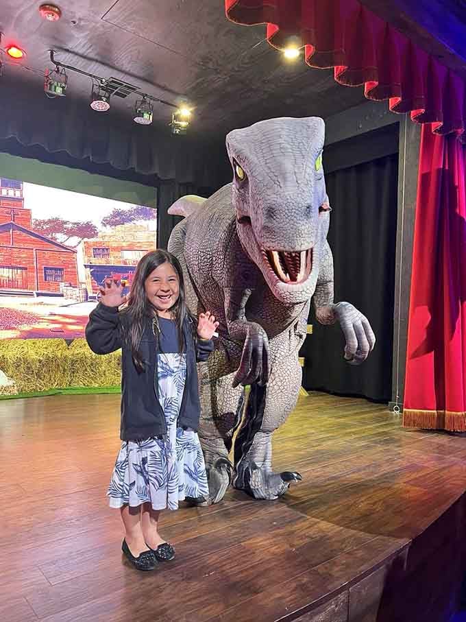 Meeting a life-sized dinosaur character creates memories that'll be retold at every family gathering for years to come.