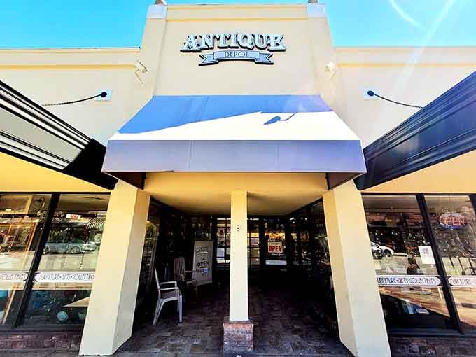 Antique Depot's cheerful facade promises room after room of discoveries, like a choose-your-own-adventure book for grown-ups with good taste.