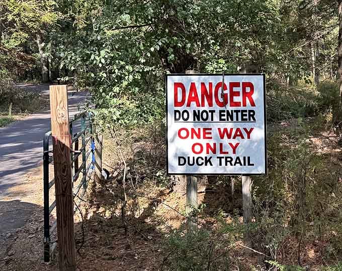When the trail needs its own warning sign, you know you're in for something genuinely thrilling and wonderfully unique.