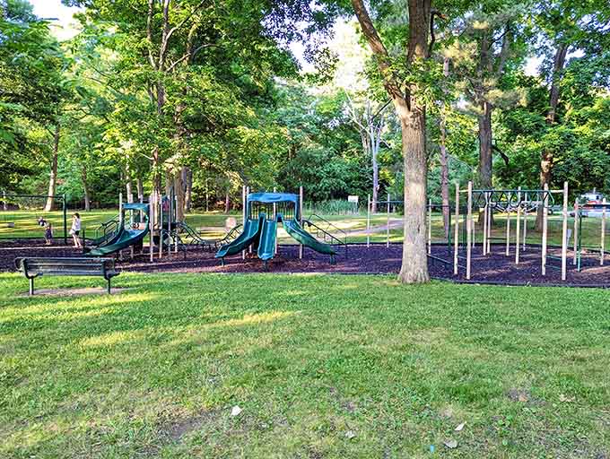 Harmon Patridge Park offers green space where kids can play without parents needing a second mortgage.