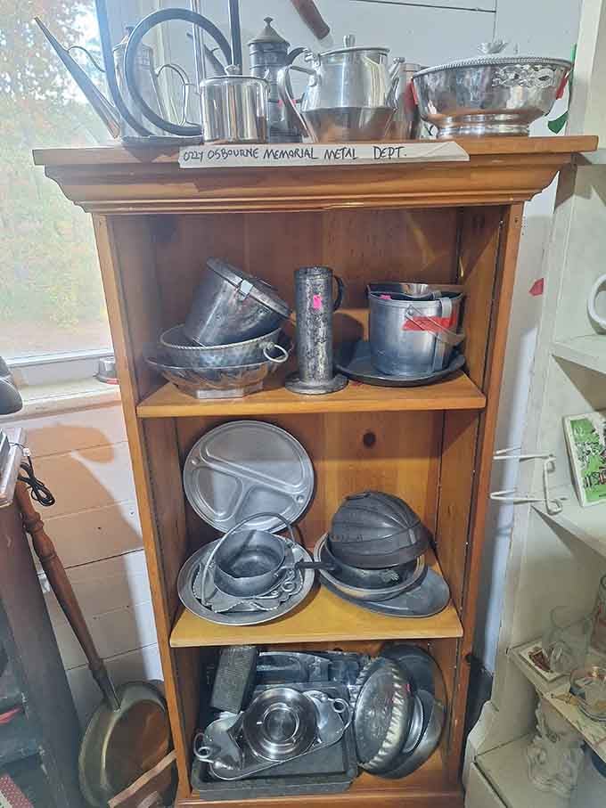 Vintage metal pieces gleam with possibility, ready to add character to your home or garden space.