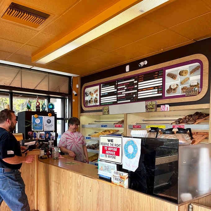 Behind the counter, friendly faces ready to help you navigate the toughest decision you'll make all day.