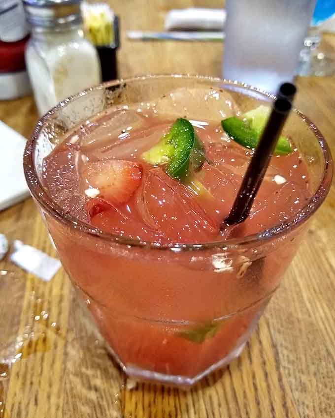 A margarita with a salted rim that's basically calling your name from across the restaurant.