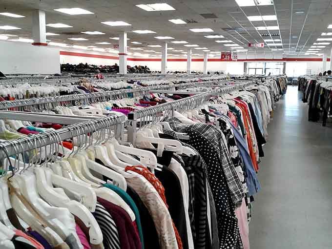 Row after row of possibilities hang before you, each one a potential wardrobe victory waiting to happen.