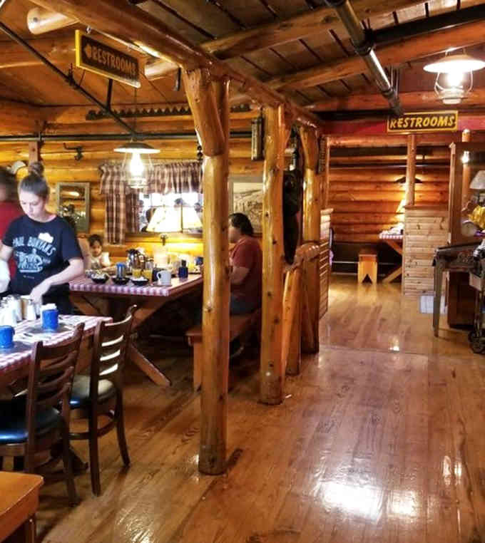 Friendly servers in period attire keep the food flowing and the coffee cups perpetually full.