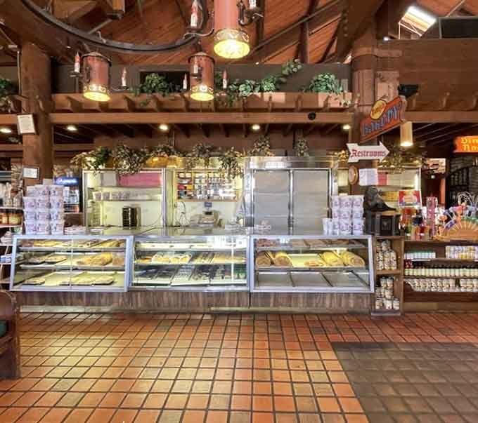 The bakery cases filled with Danish pastries and sweet treats are strategically placed to tempt every single passing traveler.