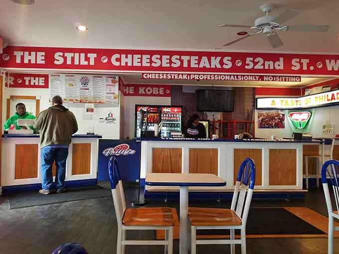 The ordering counter where magic begins—simple, efficient, and focused entirely on getting great food to hungry people quickly.