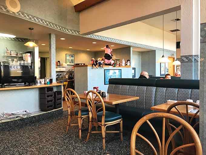 Booth seating with a view into the kitchen means you can watch the magic happen while contemplating your next visit.