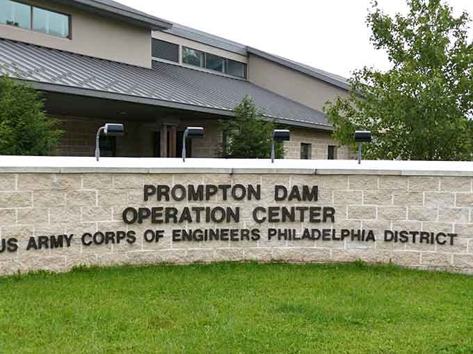 The Army Corps of Engineers built this operation center, turning flood control into recreational gold for all of us.